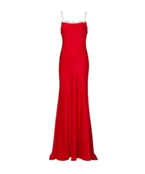 Alex Perry Lace-trimmed Crepe Satin Gown - Red