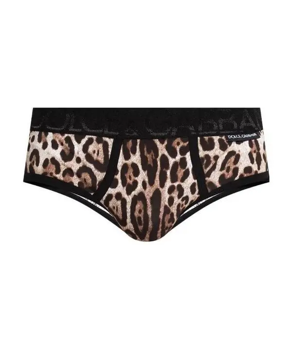 Dolce & Gabbana Leopard-print Boxer Briefs - Black
