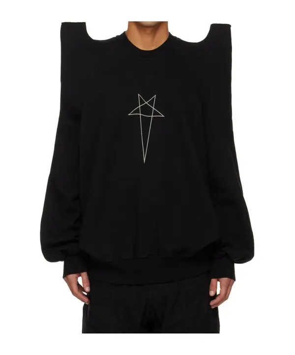 Rick Owens Pentagram Tec Sweater - Black/pearl