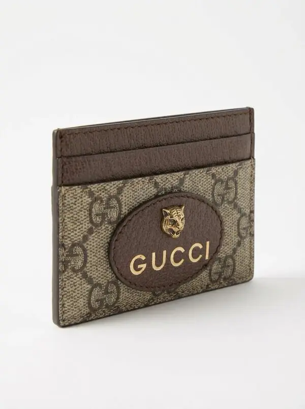 Gucci Neo Vintage Gg Supreme Card Case - Brown