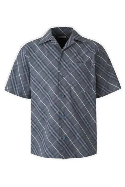 Burberry Check Pattern Short Sleeved Shirt