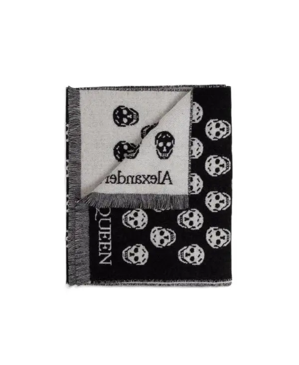 Alexander McQueen Reversible Skull Scarf - White