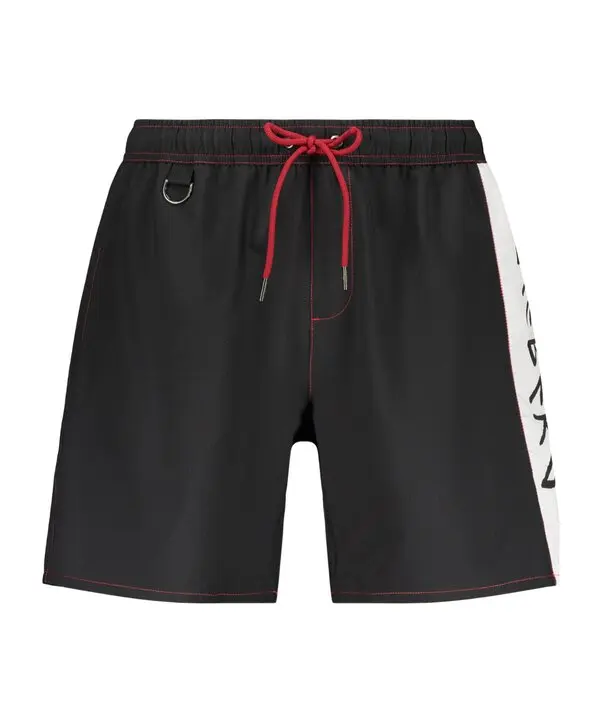Iceberg Elastic Waist Swim Trunks - Black