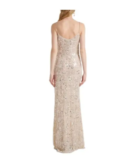 SELF-PORTRAIT Sequined Floral Maxi Dress