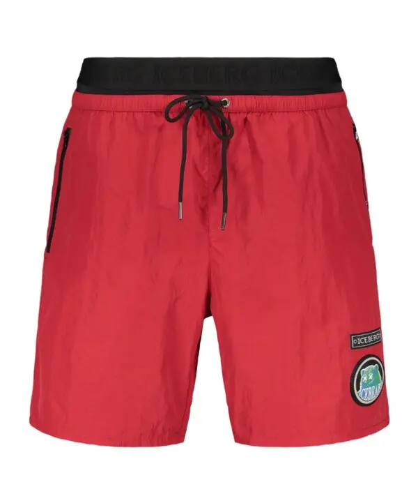 Iceberg Elastic Waist Swim Trunks - Red