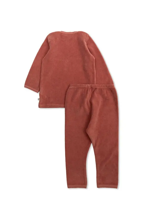 Bonpoint Crew Neck Long Sleeve Top And Elastic Waist Pants Set