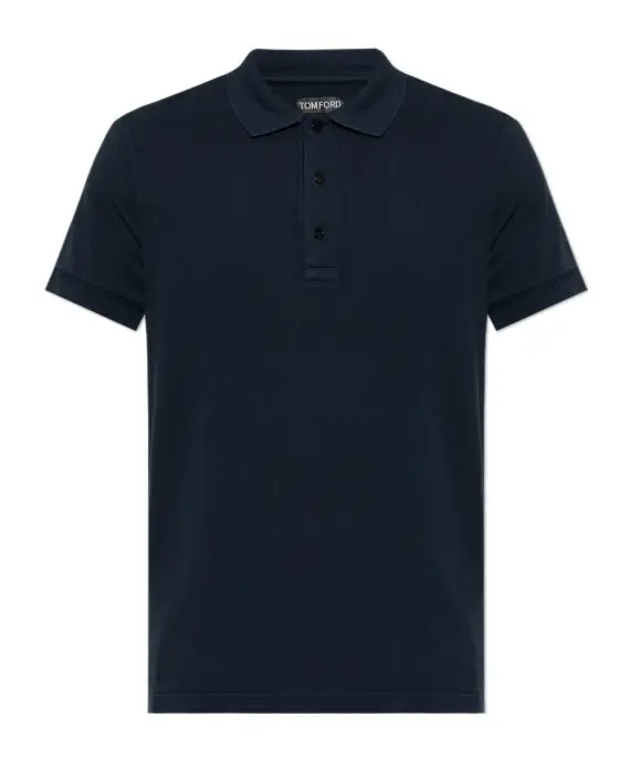 TOM FORD Short-sleeved Polo Shirt - Black