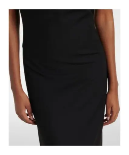 Brunello Cucinelli Monili Draped Wool-blend Gown