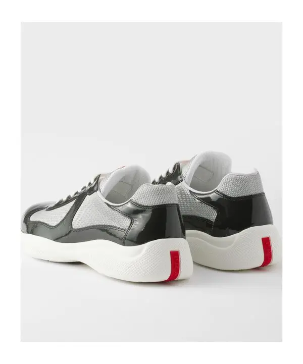 Prada Patent Leather And Technical Fabric America's Cup Sneakers
