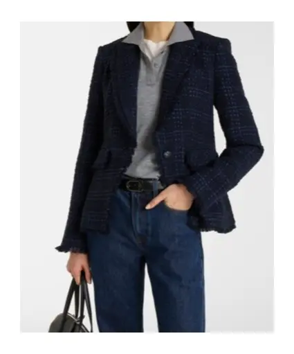 Veronica Beard Checked Tweed Blazer