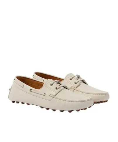 TOD'S Leather Driving Shoes - Nude
