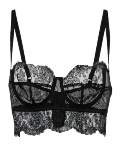 Dolce & Gabbana Lace Bra Top - Black