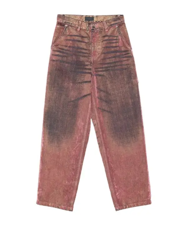 HAIKURE Washed-effect Hammer-loop Jeans - Brown