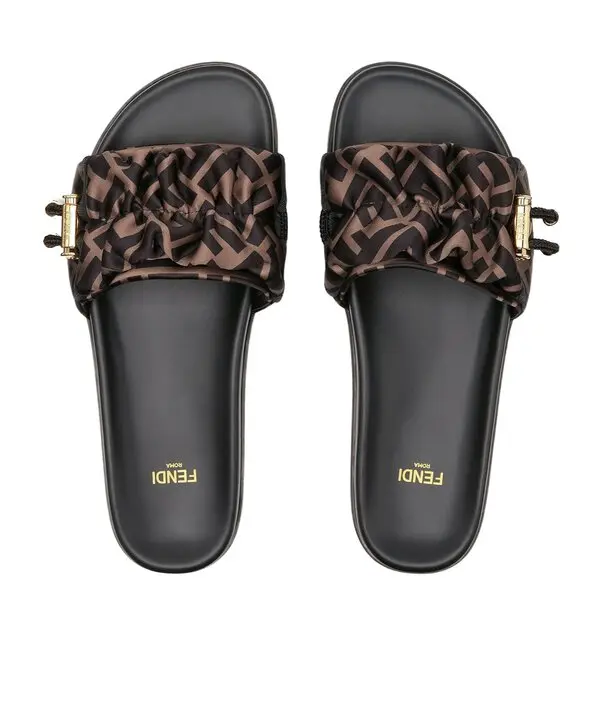 Fendi Toggle Fastening Ff Slide Sandals
