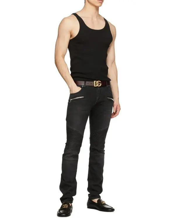Dolce & Gabbana Ribbed Tank Top - Black