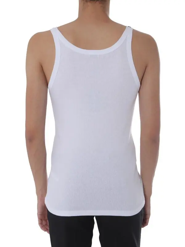 Dolce & Gabbana Ribbed Tank Top - White