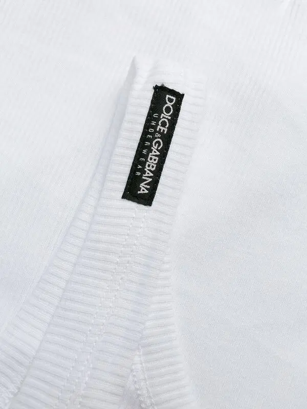 Dolce & Gabbana Ribbed Tank Top - White