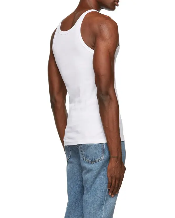 Dolce & Gabbana Ribbed Tank Top - White