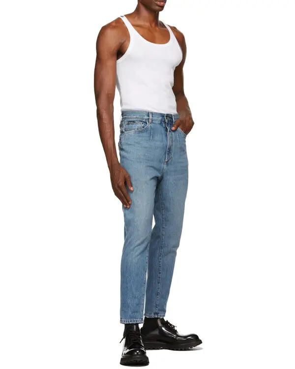 Dolce & Gabbana Ribbed Tank Top - White