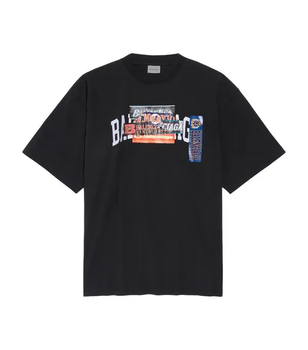 Balenciaga Bumper Sticker T-shirt - Black
