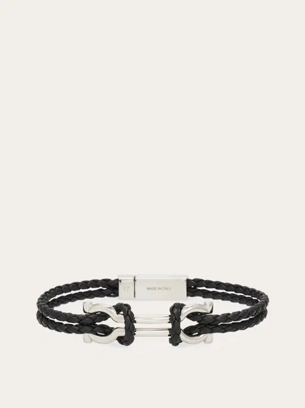 FERRAGAMO Double Gancini Bracelet - Black
