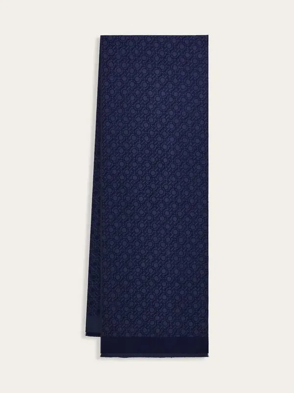 FERRAGAMO Gancini Chain Scarf - Blue