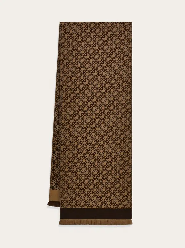 FERRAGAMO Gancini Chain Scarf - Brown