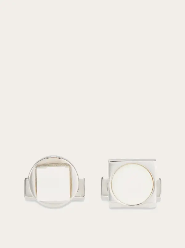 FERRAGAMO Mother Of Pearl Cufflinks - Silver
