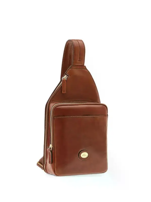 THE BRIDGE Logo Plaque Cross Body Bag - Brown
