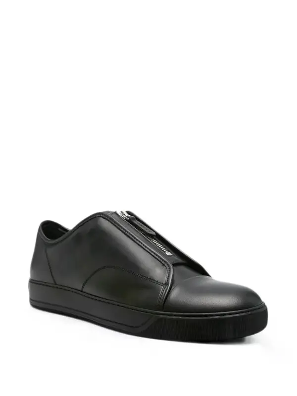 LANVIN Leather Zip-front Sneakers
