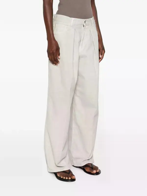 HAIKURE Pleated Wide-leg Jeans - Grey
