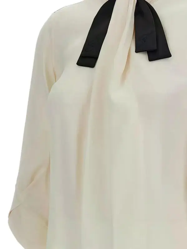 Elisabetta Franchi Pussy-bow Blouse - Neutrals