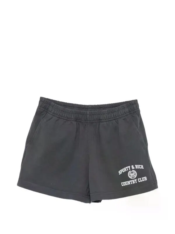 SPORTY & RICH Logo Print Elasticated Shorts