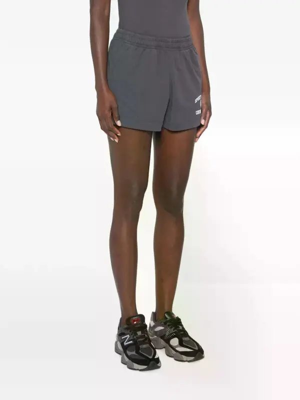 SPORTY & RICH Logo Print Elasticated Shorts