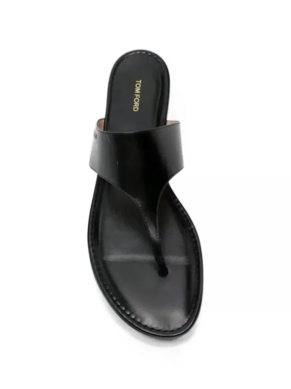 TOM FORD Lina Thong-strap Leather Flat Sandals