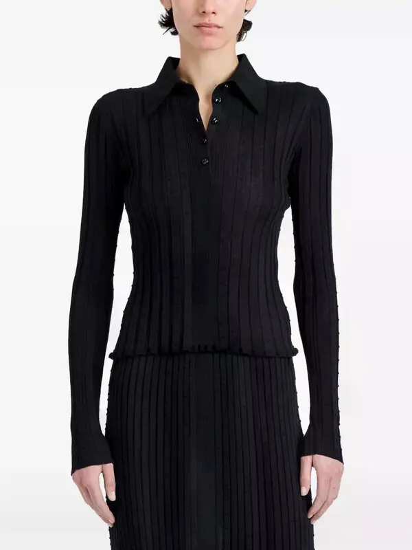 Proenza Schouler Fine Bobble Knit Monet Top