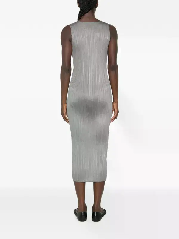 Issey Miyake Plissé Effect Midi Dress