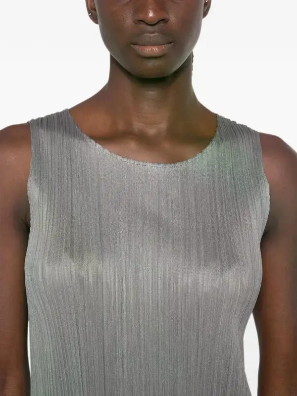 Issey Miyake Plissé Effect Midi Dress