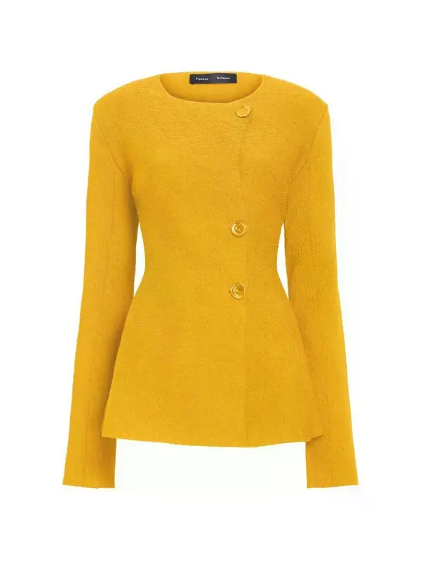 Proenza Schouler Draped Viscose Sukki Jacket - Yellow
