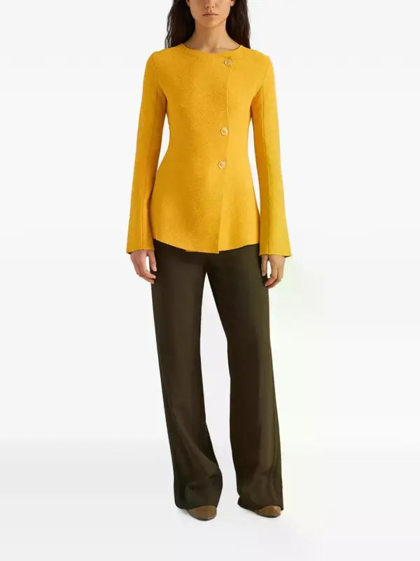 Proenza Schouler Draped Viscose Sukki Jacket - Yellow