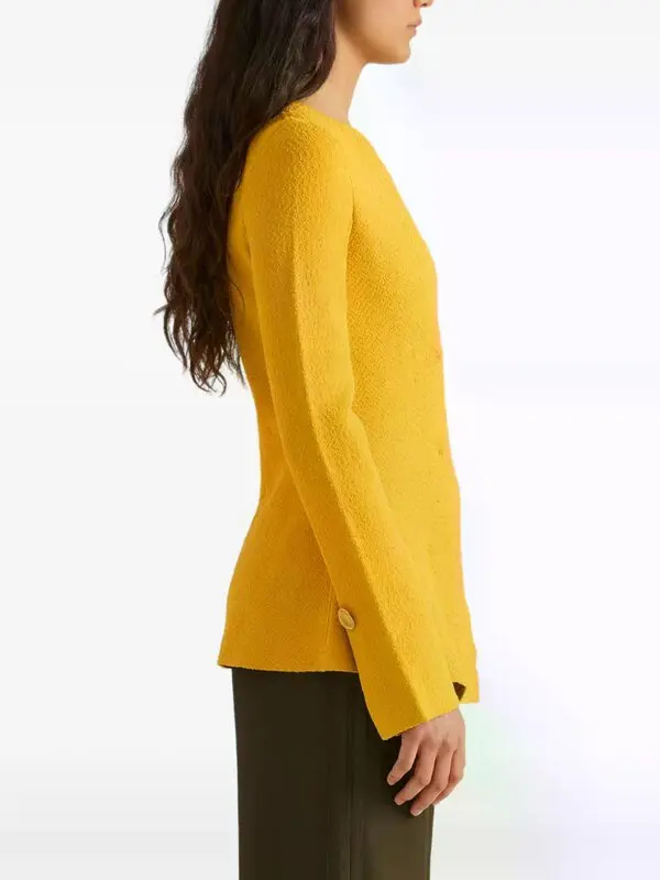 Proenza Schouler Draped Viscose Sukki Jacket - Yellow
