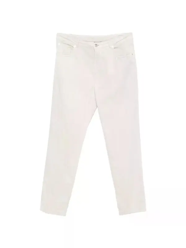 Brunello Cucinelli Off-white Corduroy Five-pocket Trousers - Neutrals