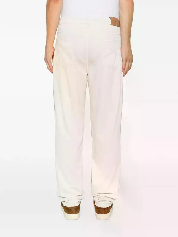Brunello Cucinelli Off-white Corduroy Five-pocket Trousers - Neutrals