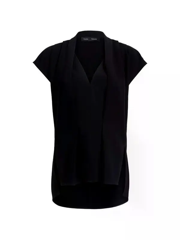 Proenza Schouler Ranli Matte Double Crepe Top