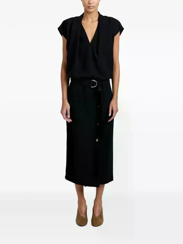 Proenza Schouler Ranli Matte Double Crepe Top