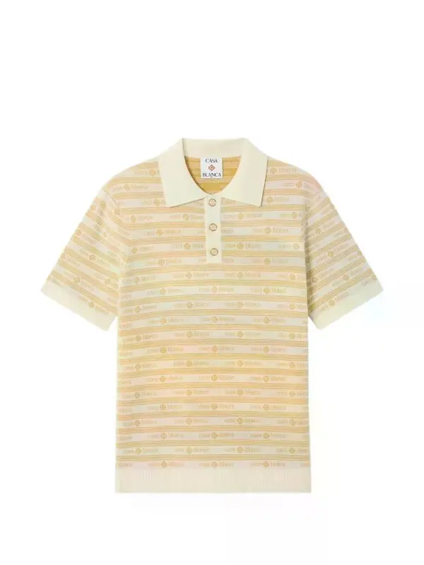 Casablanca Logo-print Wool Polo Shirt