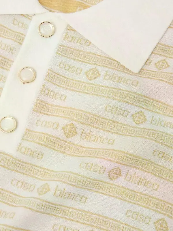 Casablanca Logo-print Wool Polo Shirt