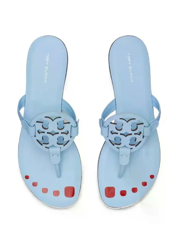 Tory Burch Miller Thong Strap Sandals - Blue