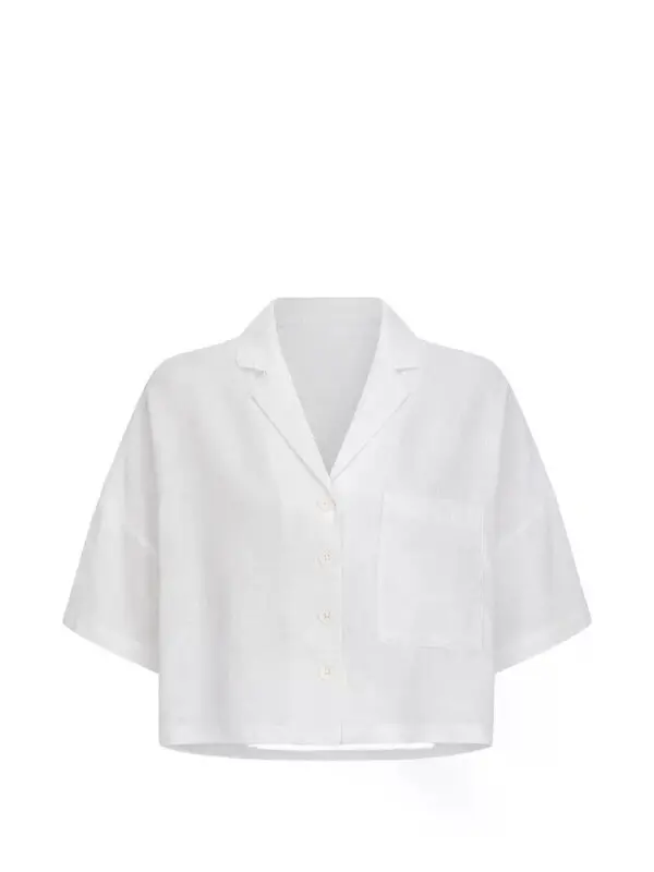 Dkny Short Sleeve Shirt With Notch Lapels And Patch Pocket