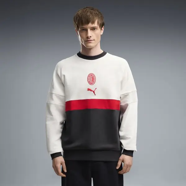 PUMA Ac Milan Ftblculture Relaxed Crew Sweatshirt - Gray